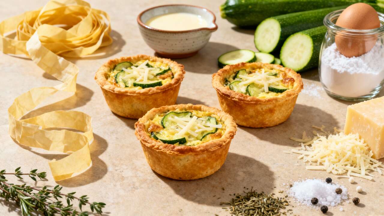 Mini quiches aux courgettes : une délice facile à préparer